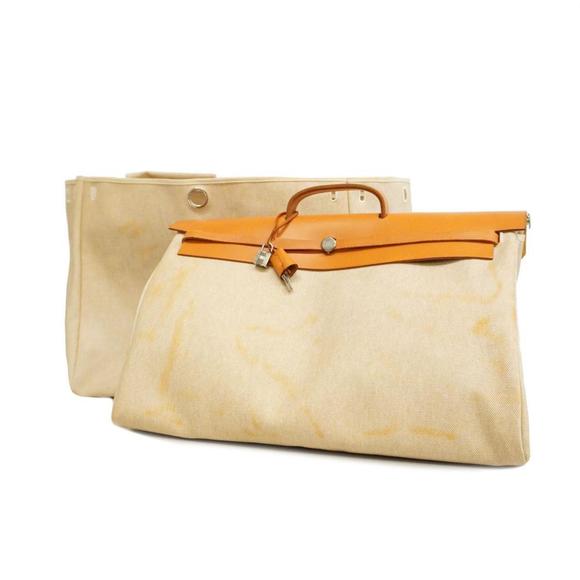 Hermes | Bags | Hermes Handbag Ale Bag Gm D Stamp Toile Ash Natural ...